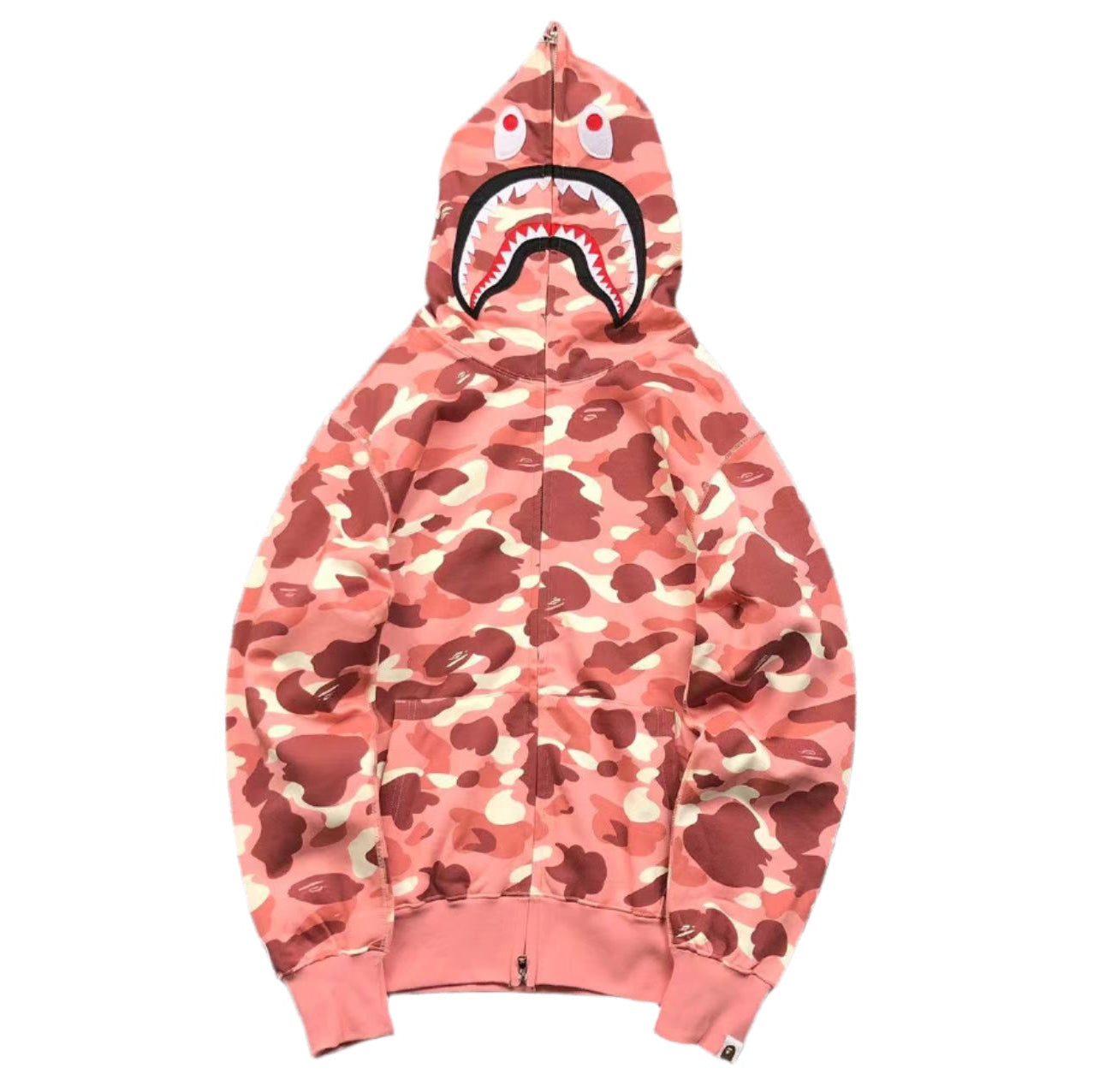 BAPE x BARBIE DOT CAMO SHARK FULL ZIP HOODIE PINK – Phantom Kicks