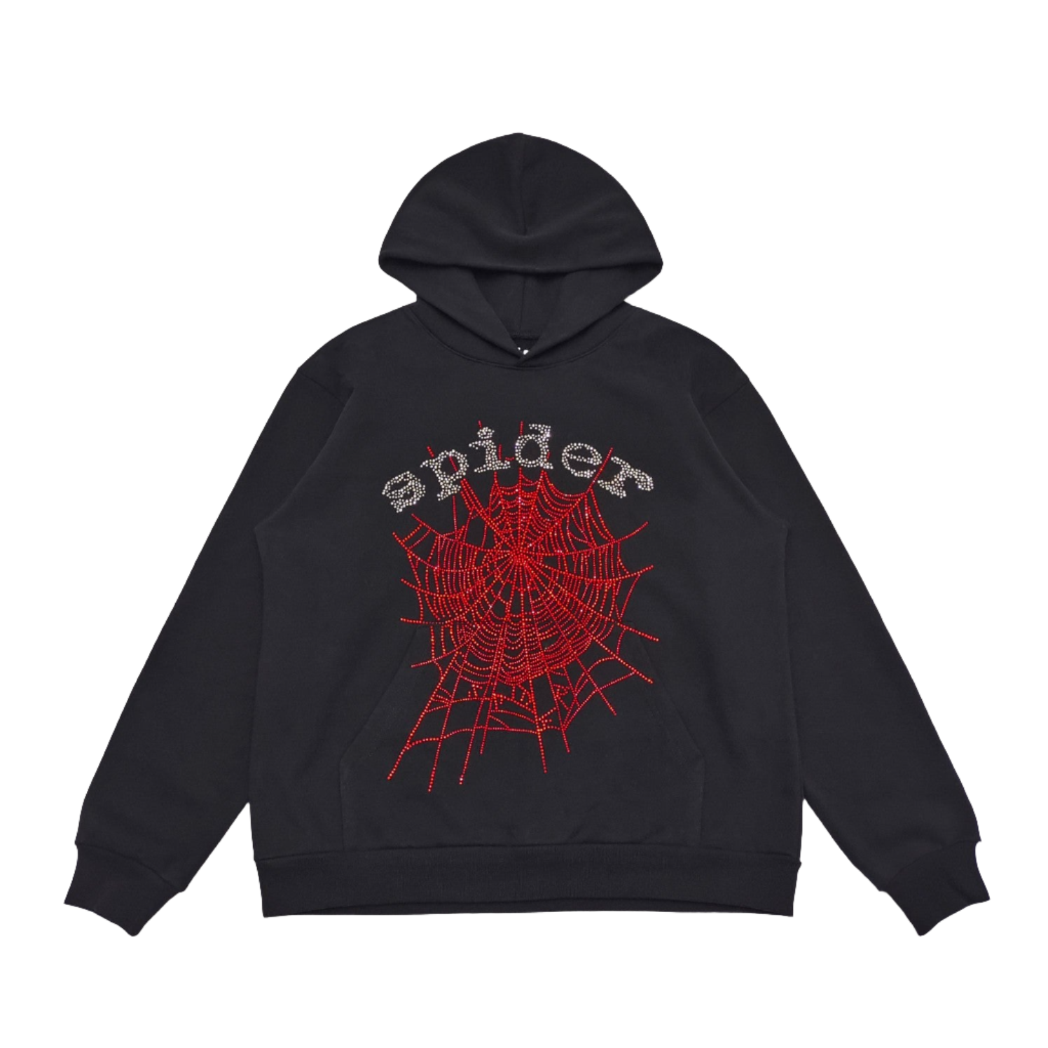 SP5DER OG RHINESTONE LOGO HOODIE BLACK – Phantom Kicks