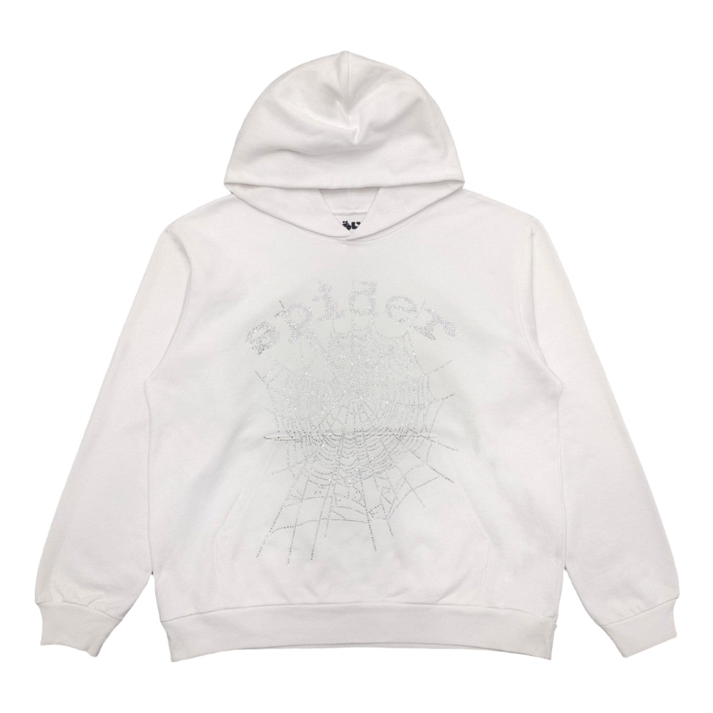 SP5DER OG RHINESTONE LOGO HOODIE WHITE – Phantom Kicks