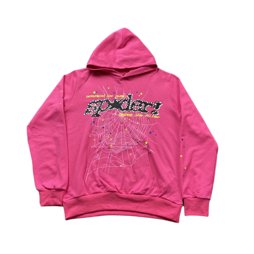 SP5DER P*NK V2 HOODIE PINK – Phantom Kicks